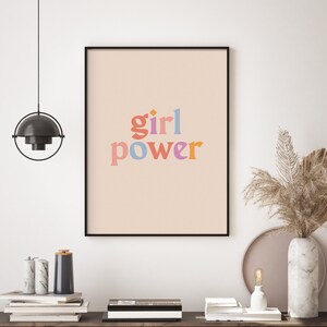 Girl Power Print, Girl Power Poster, Grl Pwr Poster, Modern Art ...
