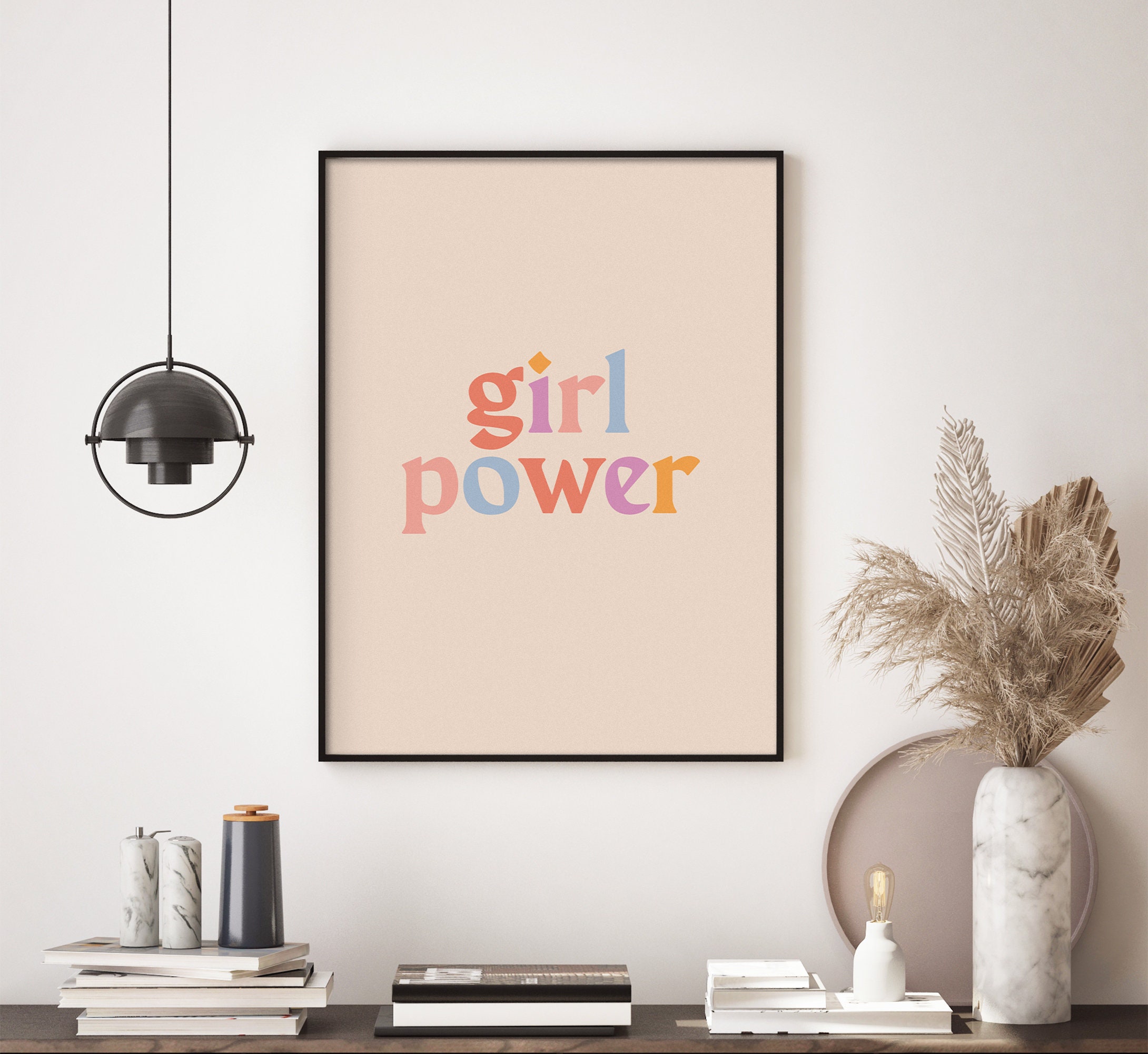 Girl Power Print Girl Power Poster Grl Pwr Poster Modern - Etsy