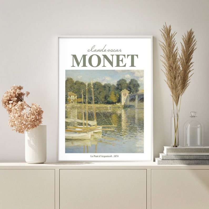 Claude Monet Exhibition Poster, Monet Painting, Printable Wall Art ...