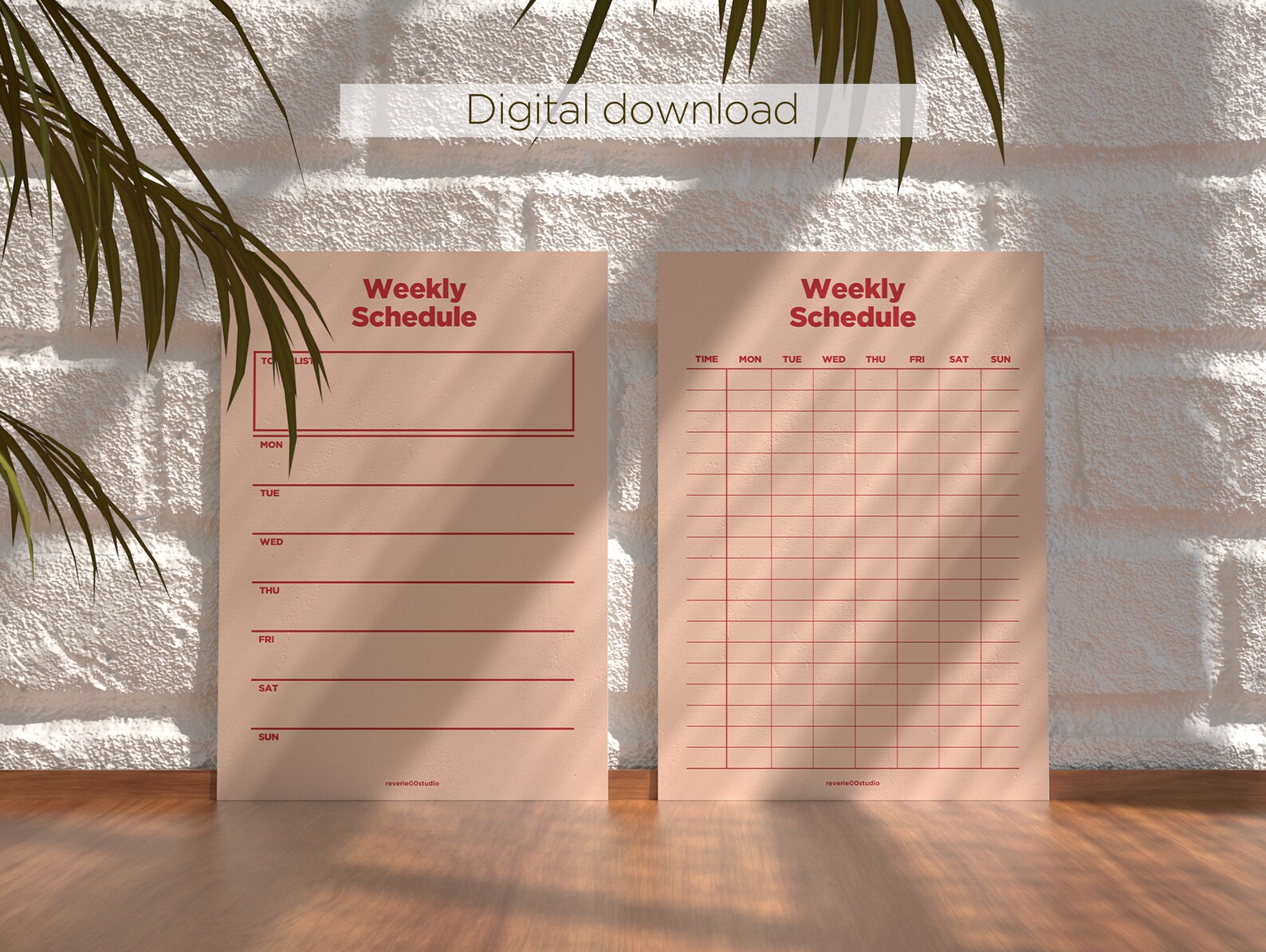 Weekly Schedule, Hourly Planner, Printable Weekly Timetable, Weekly ...