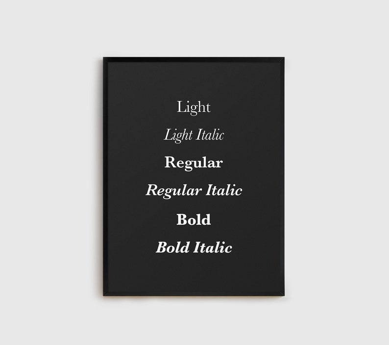 Regular Bold Letter Font Poster Typographic Poster | Etsy