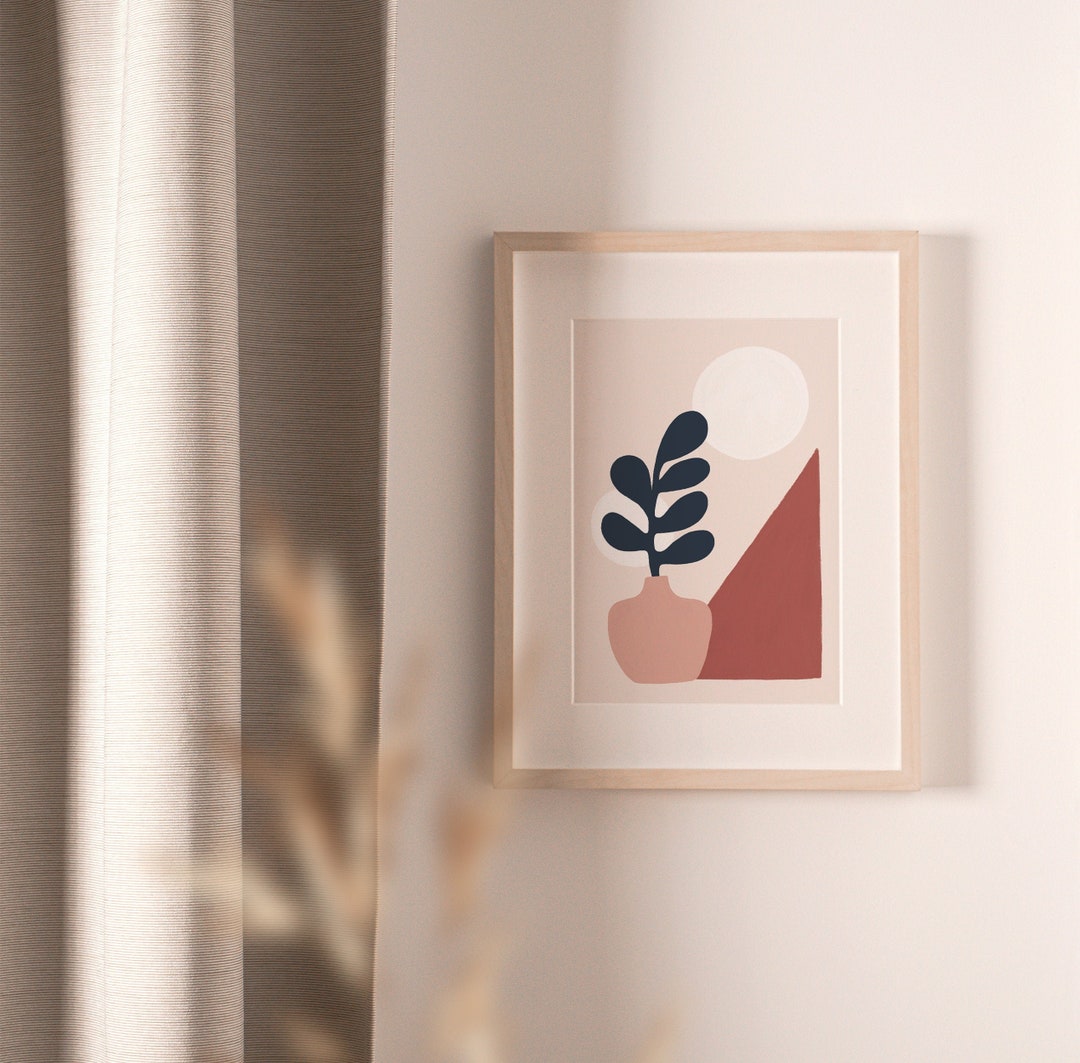 Printable Wall Art Mid Century Modern Art, Boho Minimalist Wall Art ...