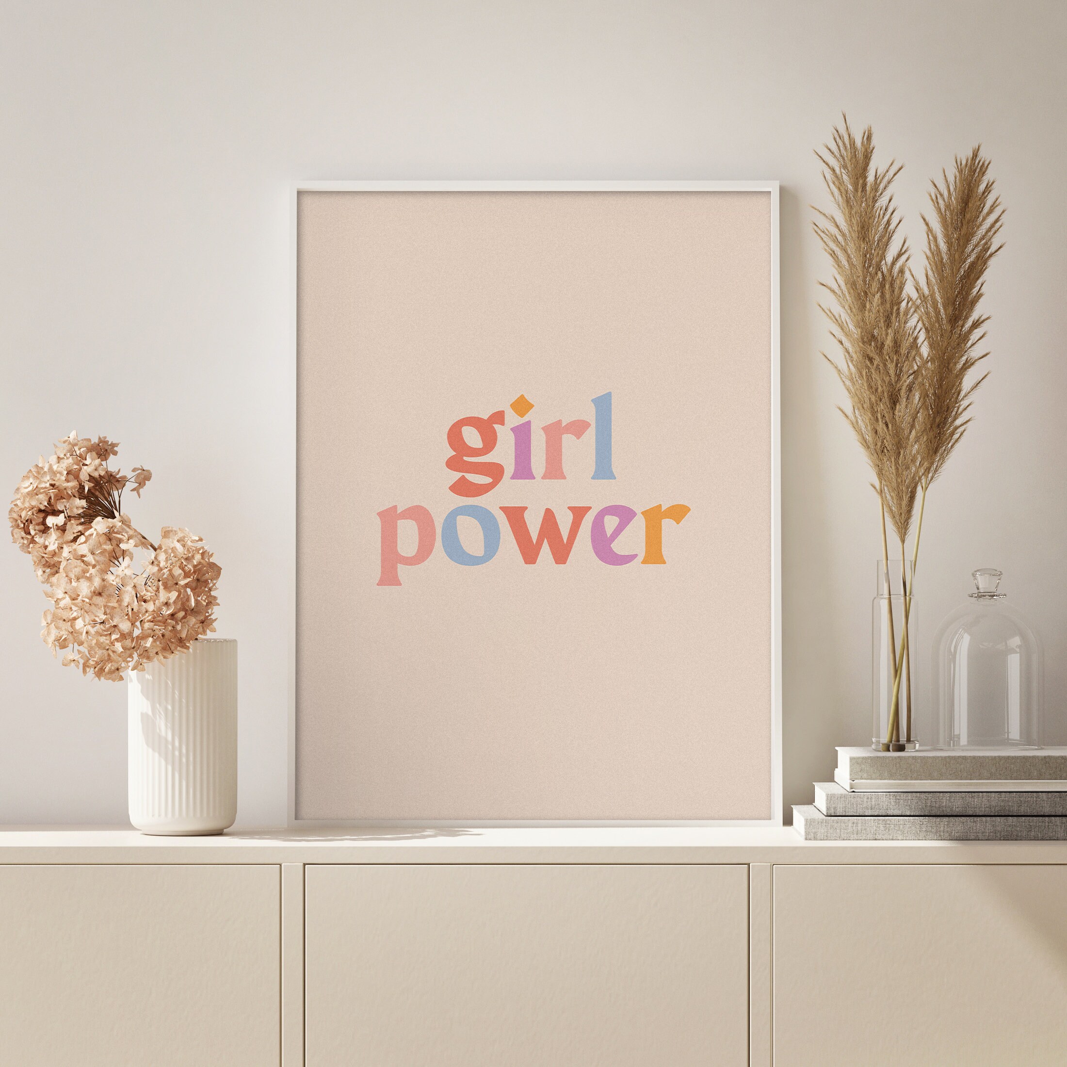 Girl Power Print Girl Power Poster Grl Pwr Poster Modern - Etsy