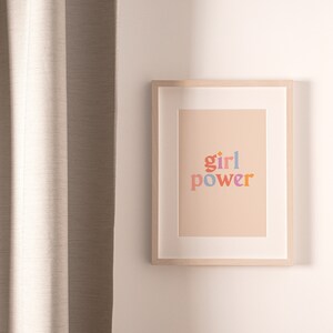 Girl Power Print, Girl Power Poster, Grl Pwr Poster, Modern Art ...