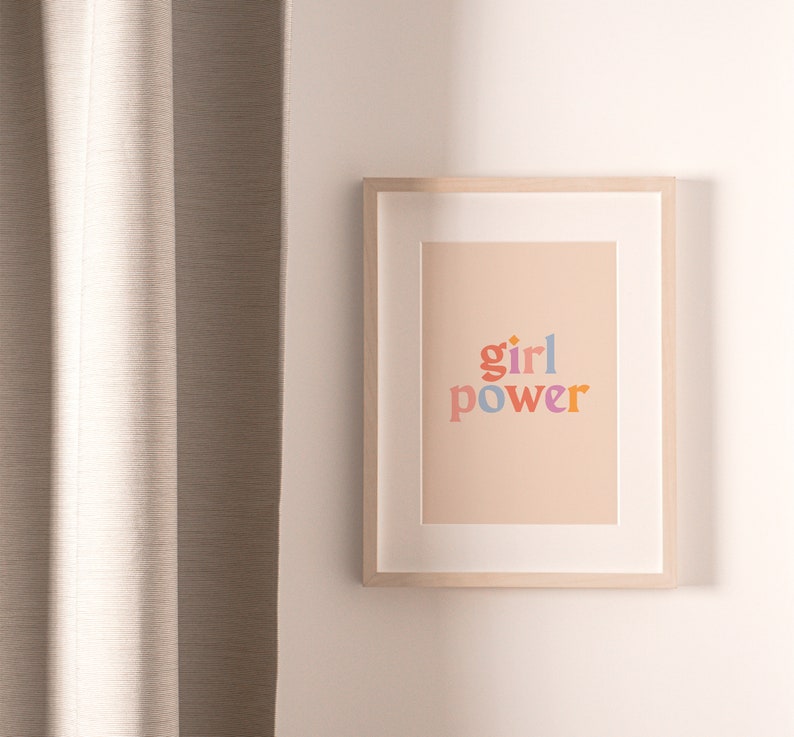Girl Power Print Girl Power Poster Grl Pwr Poster Modern - Etsy