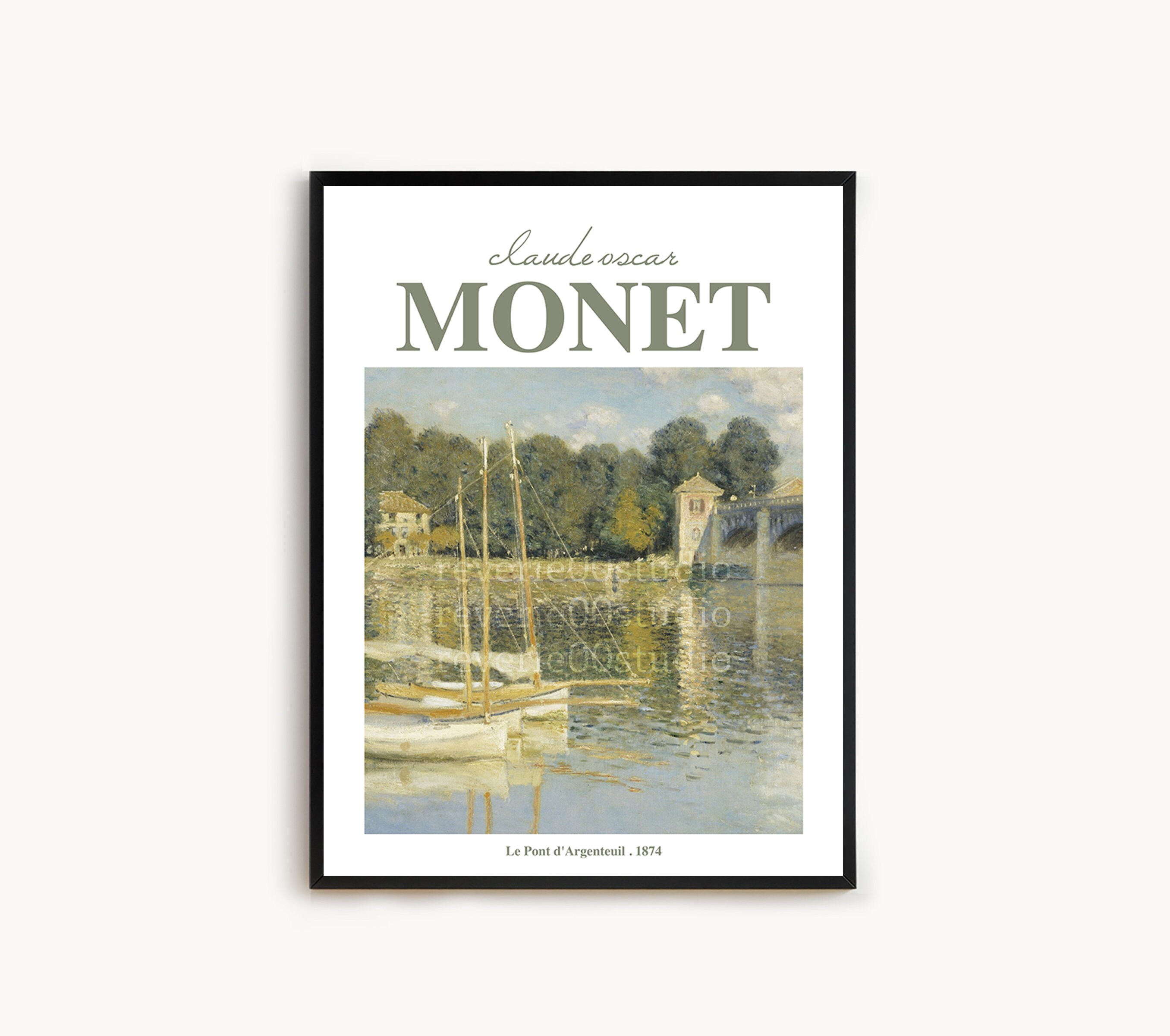 Claude Monet Exhibition Poster, Monet Painting, Printable Wall Art ...