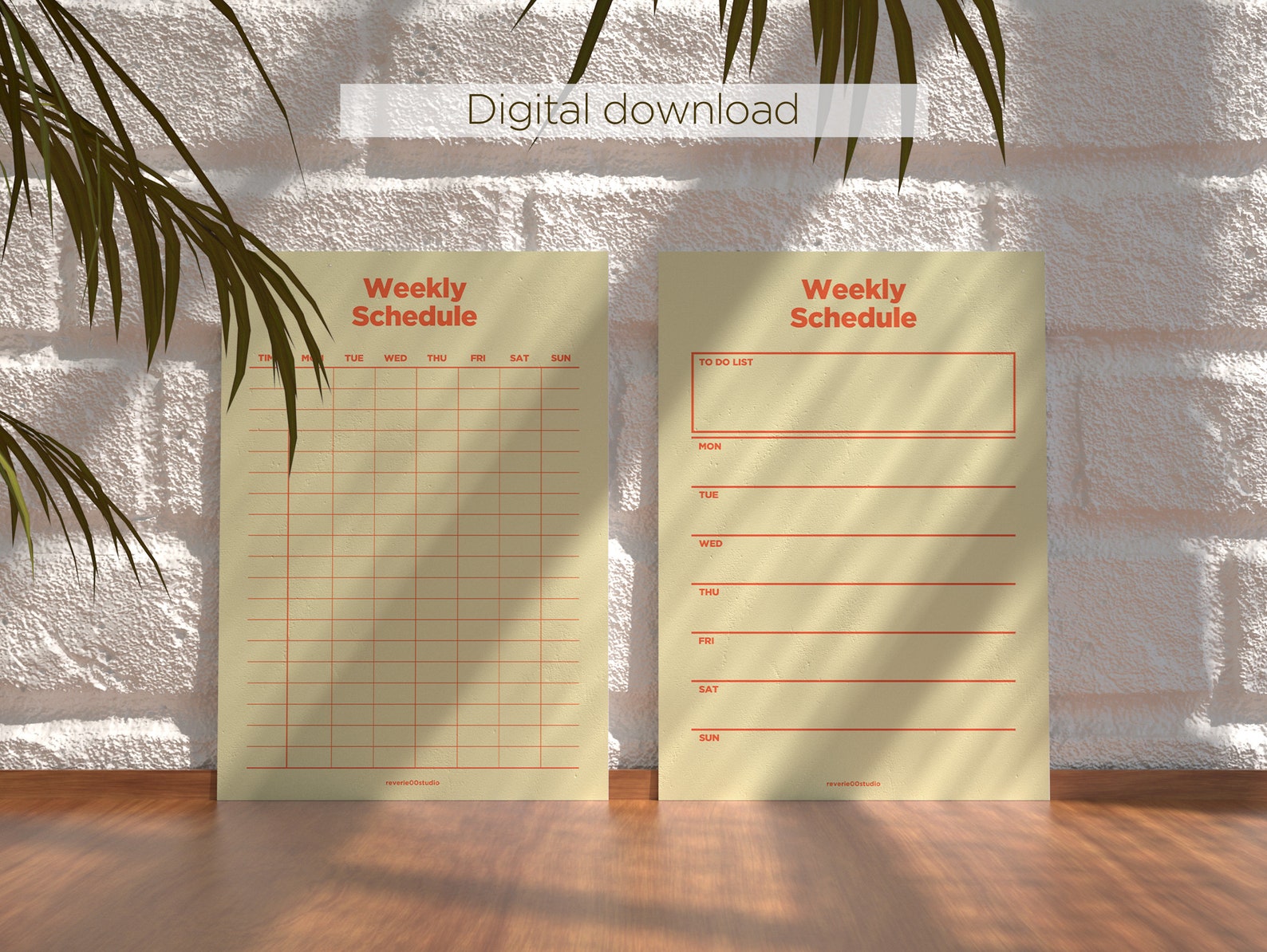 Weekly Schedule Hourly Planner Printable Weekly Timetable | Etsy