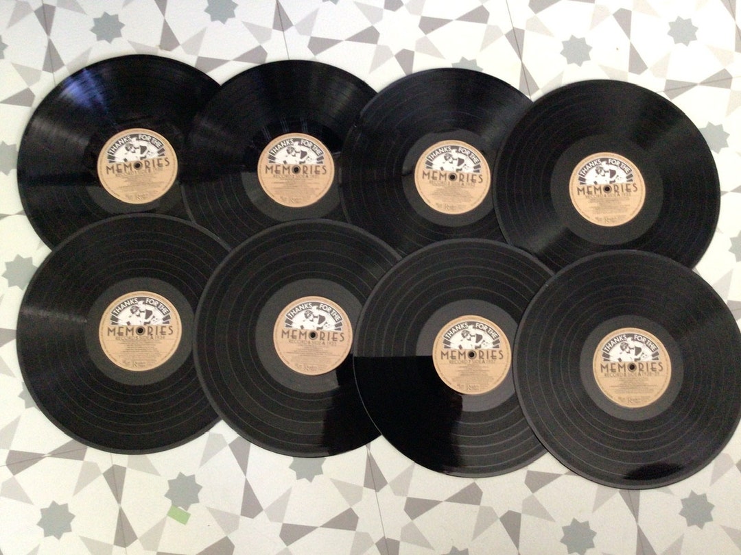 8 Matching Placemats, Hand Crafted From Original Vintage Retro Vinyl 12 ...