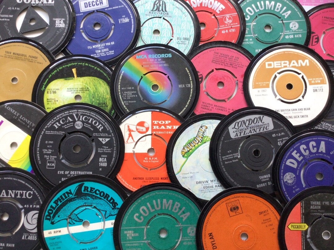 Vintage ‘1960s’ Vinyl Record Coaster, Retro Music, Random Selection - Etsy