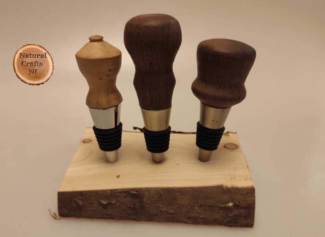 Wooden Bottle Stopper Handmade From Assorted Hardwoods - Etsy