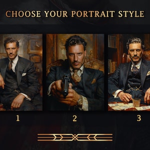 Custom Mafia Boss Portrait From Photo, Personalized Portrait of ...