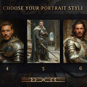 Custom Knight Portrait From Photo, Personalized Gift (digital Download ...