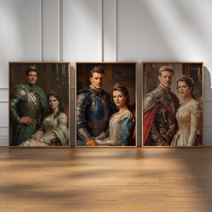 Royal Couple Portrait Customized From Your Photo - Unique King and ...