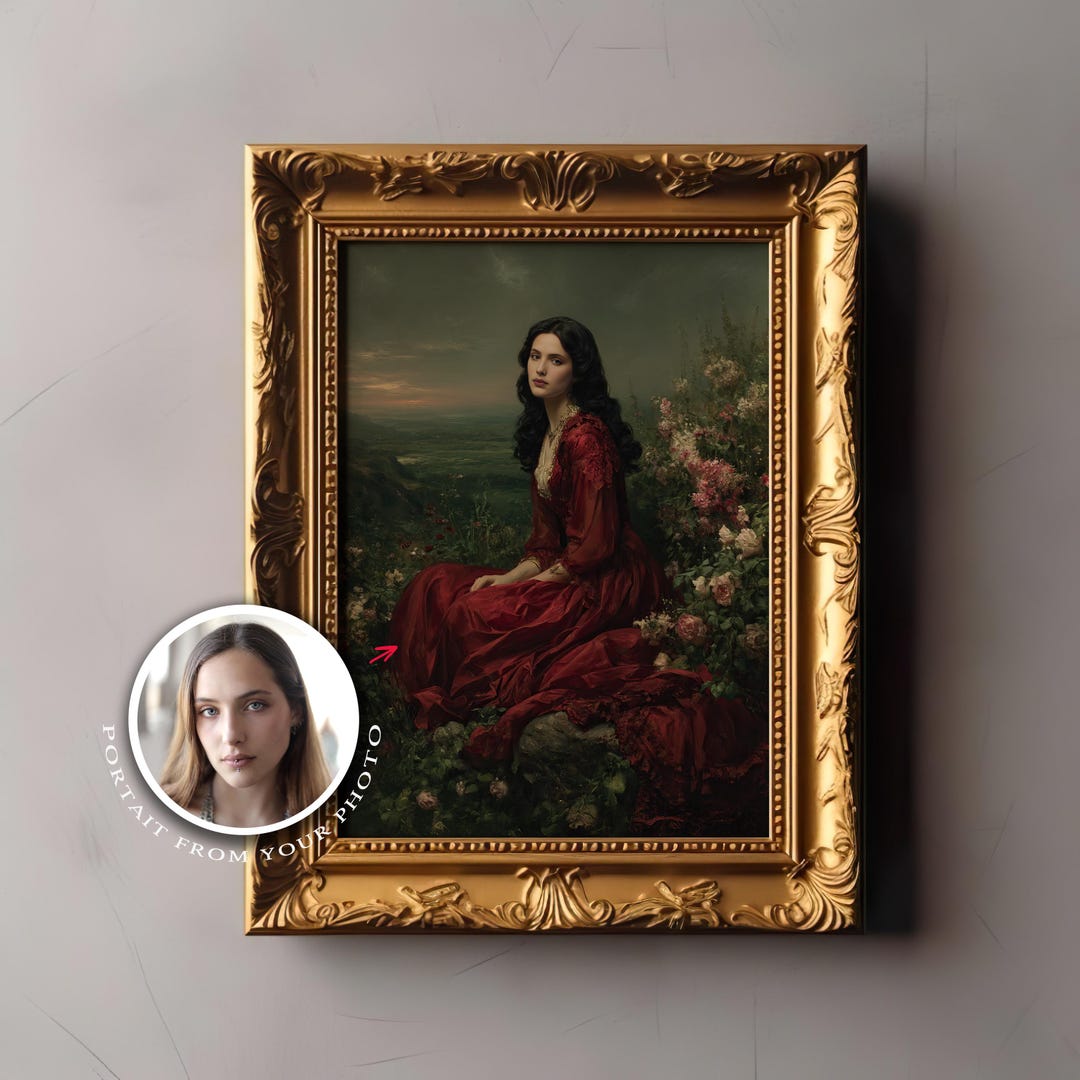 Custom Victorian Lady Portrait From Your Photo. Personalized Vintale ...
