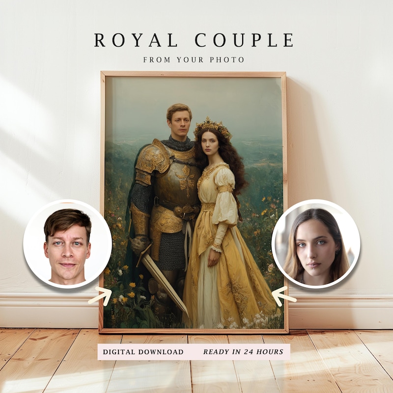 Knight and Princess Art - Etsy