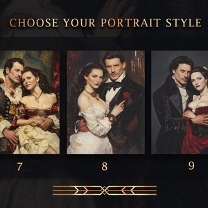 Personalized Vampire Couple Portrait: Custom Romantic Gift (digital ...