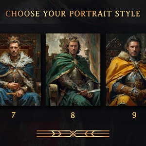 Personalized King Portrait From Your Photo, Custom Medival Knight Art ...