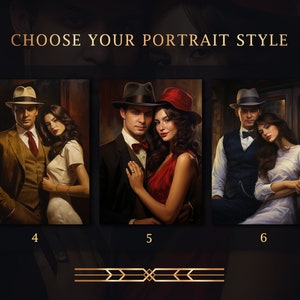 Custom Mafia Couple Portrait From Photo. Personalized Gift for Couple ...