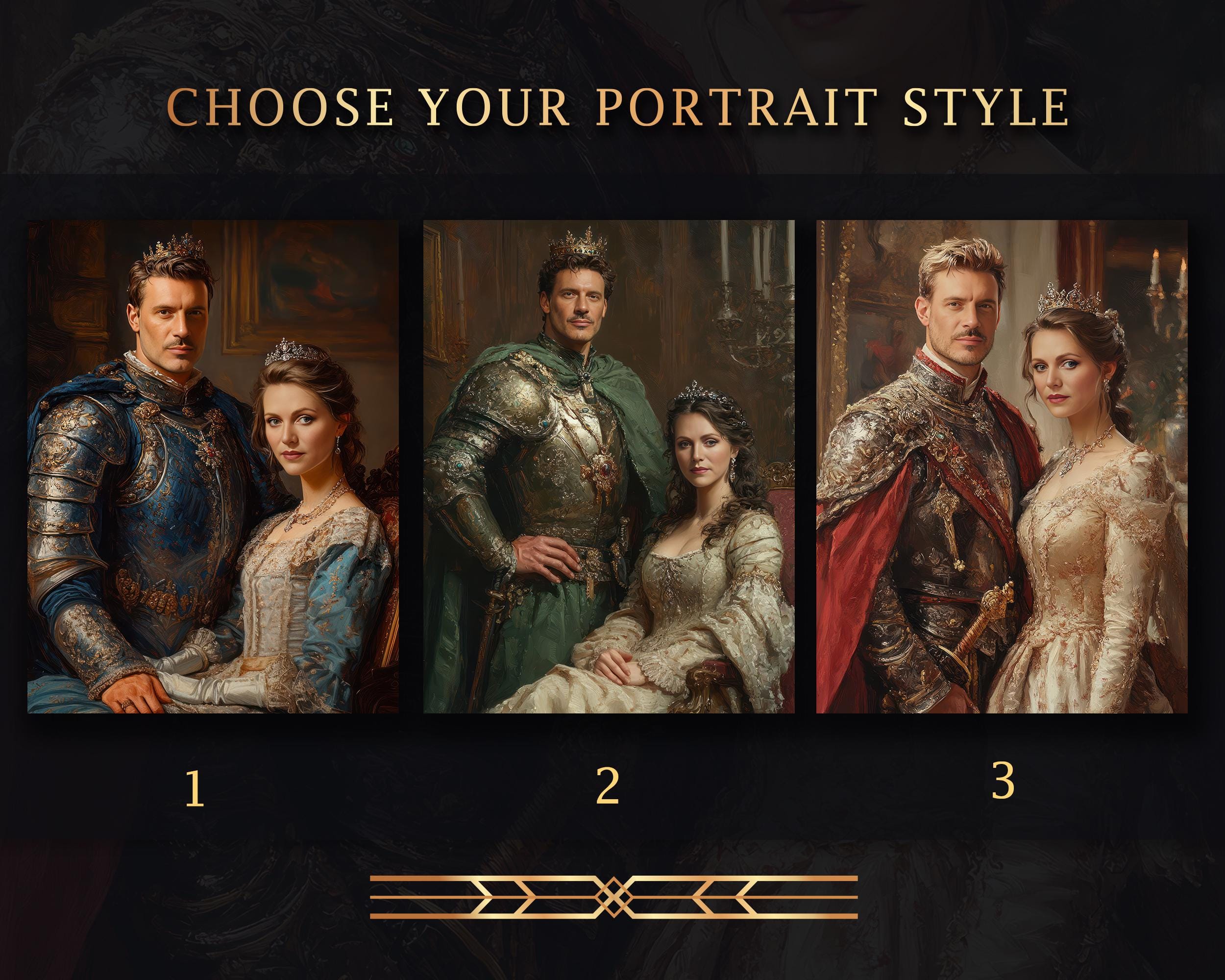 Royal Couple Portrait Customized From Your Photo - Unique King and ...
