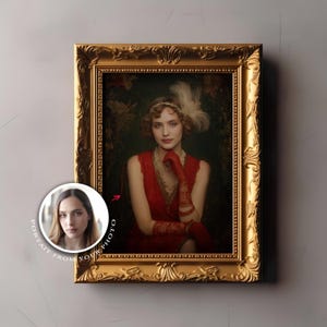 Custom Flapper Portrait: Personalized 1920s Art Deco Style (digital ...