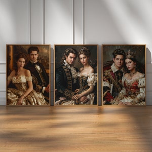 Custom Royal Couple Portrait: Personalized King and Queen Art (digital ...