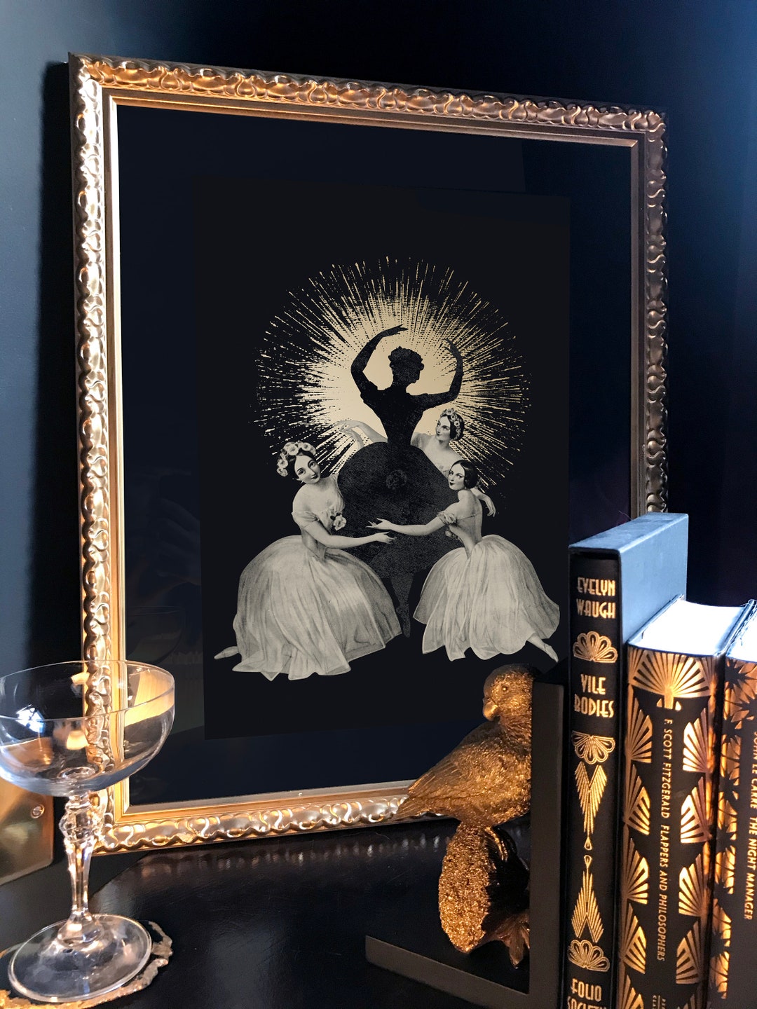 DANSE MACABRE Gold Foil Detail Vintage Ballet Illustration Print - Etsy
