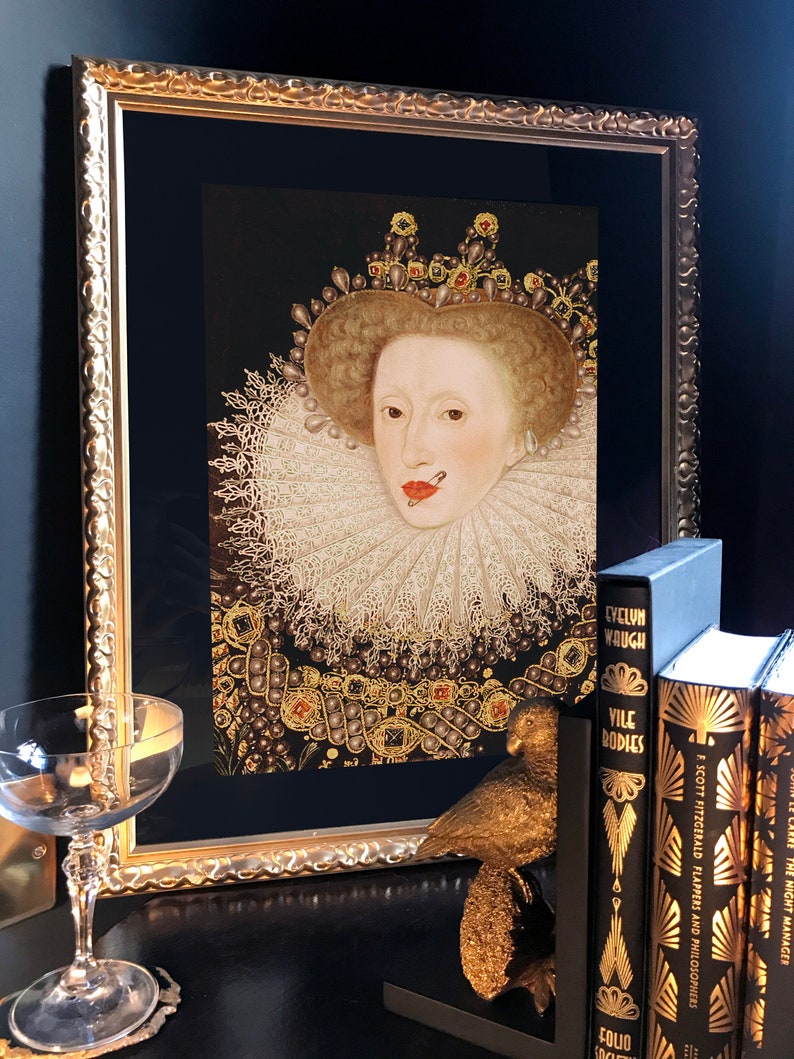 GLORIANA - Queen Elizabeth I Punk Oil Painting Print - Etsy UK