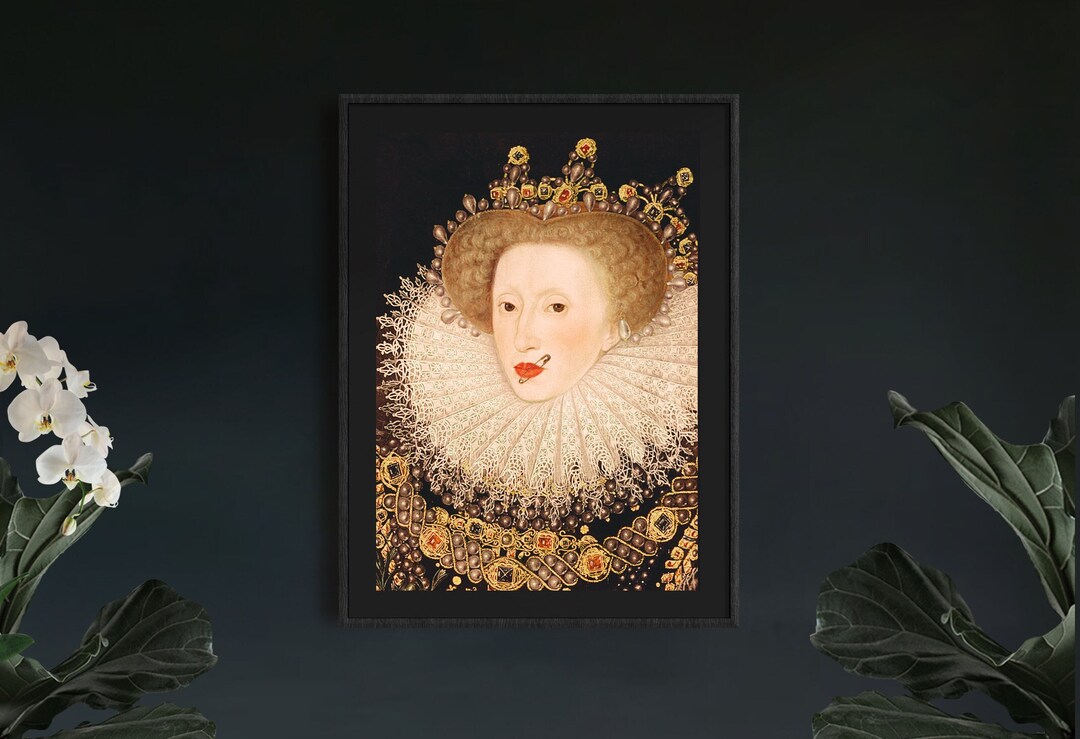 GLORIANA - Queen Elizabeth I Punk Oil Painting Print - Etsy UK