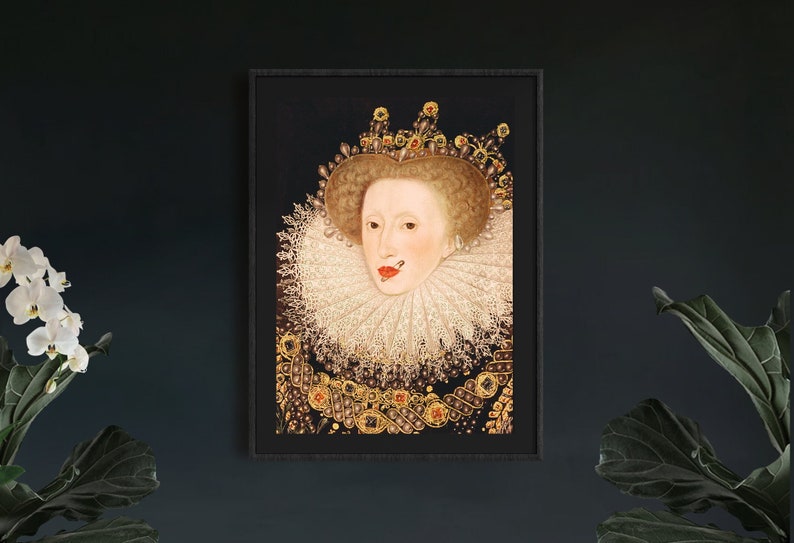 GLORIANA - Queen Elizabeth I Punk Oil Painting Print - Etsy UK