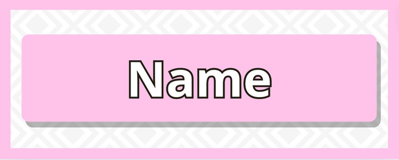 Name Labels - Canva Template - Pastel Rainbow - Etsy