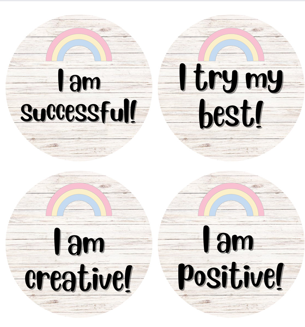Classroom Affirmations - Pastel Rainbow - Etsy