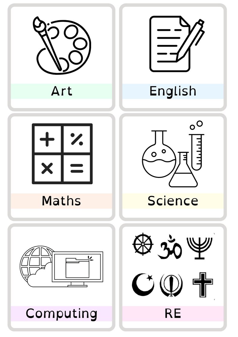 Classroom Visual Timetable - Printable and Editable (canva) - Pastel - Etsy