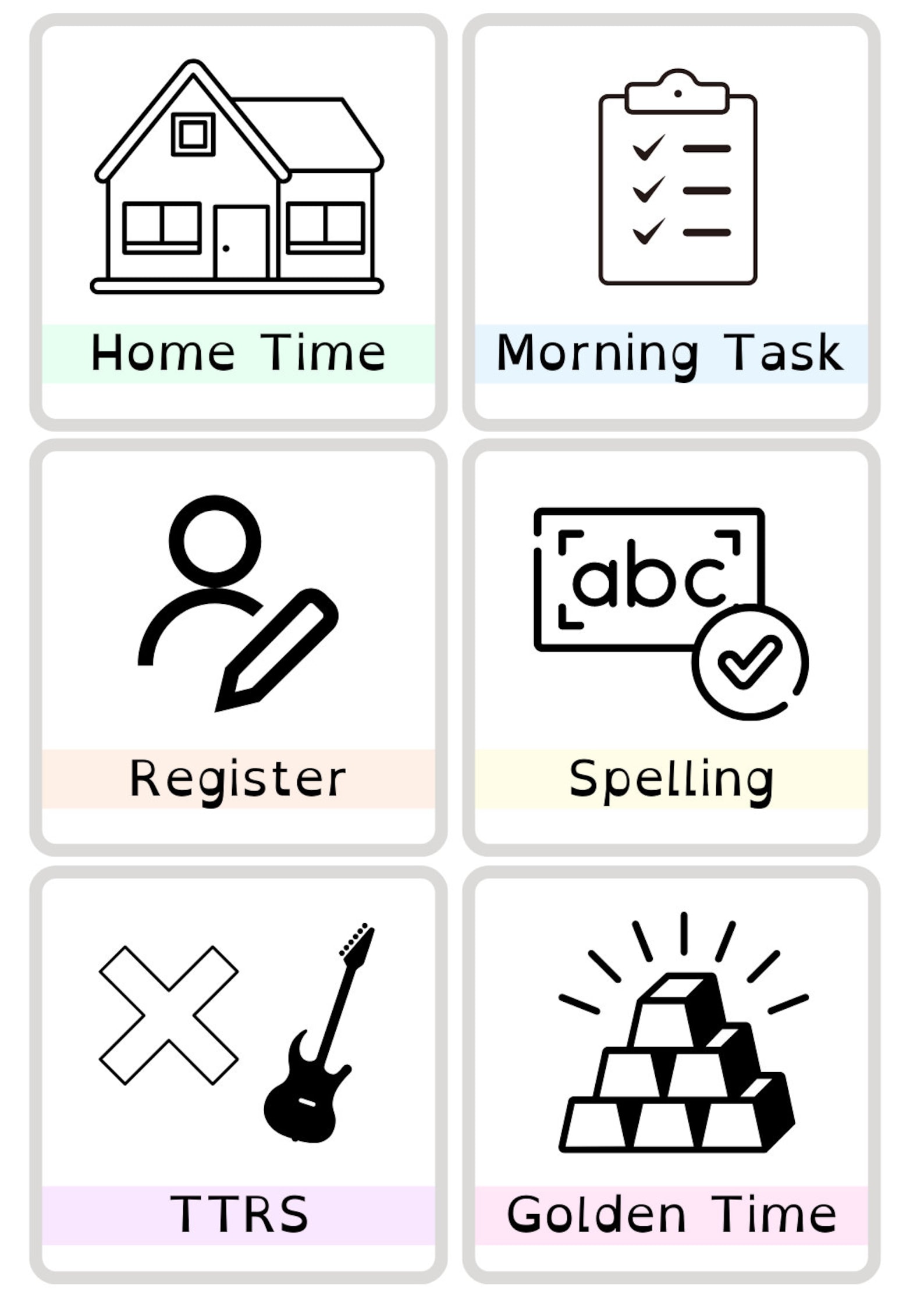 Classroom Visual Timetable - Printable and Editable (canva) - Pastel - Etsy