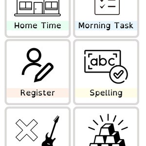 Classroom Visual Timetable - Printable and Editable (canva) - Pastel - Etsy