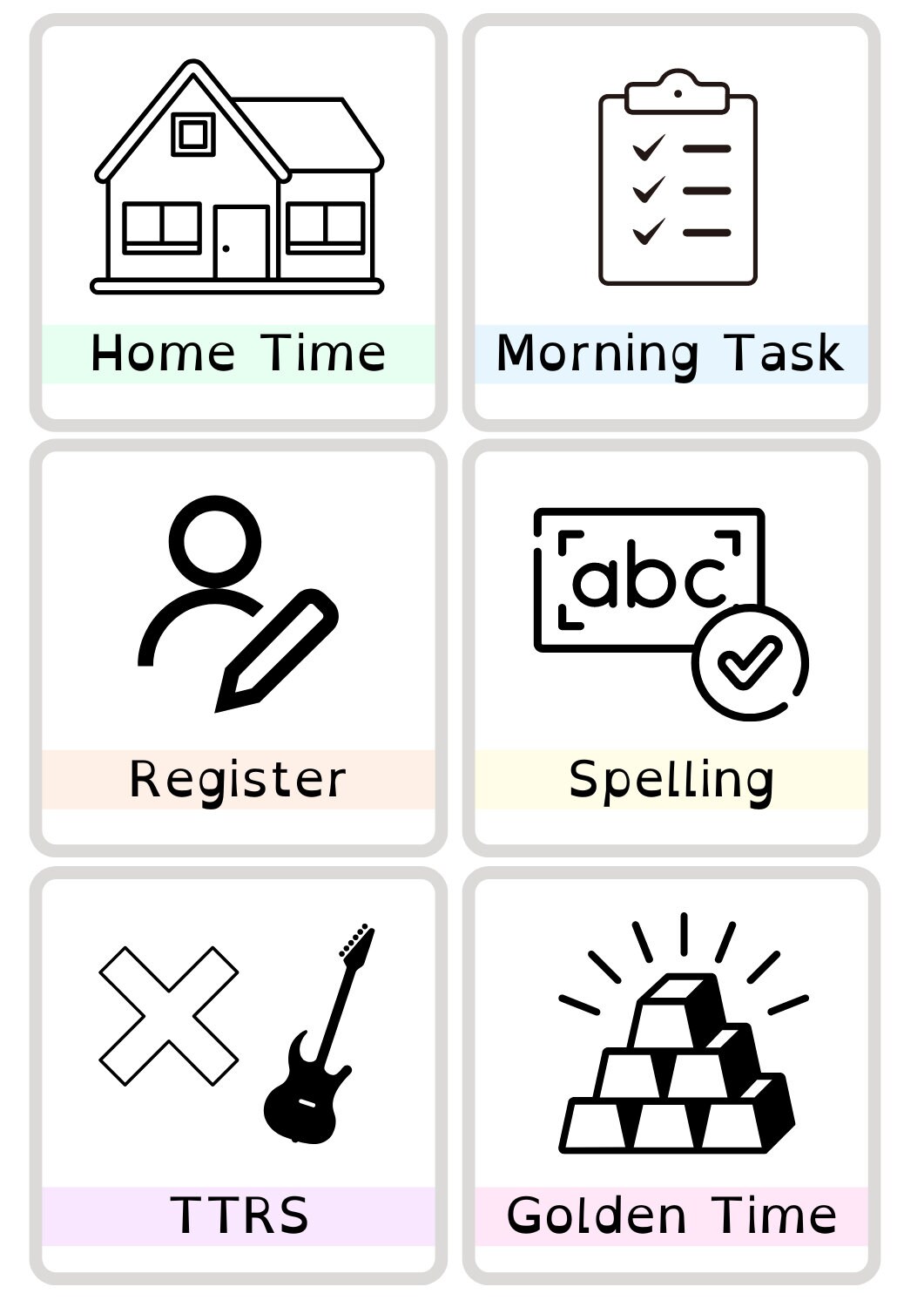 Classroom Visual Timetable Printable and Editable canva Pastel - Etsy ...