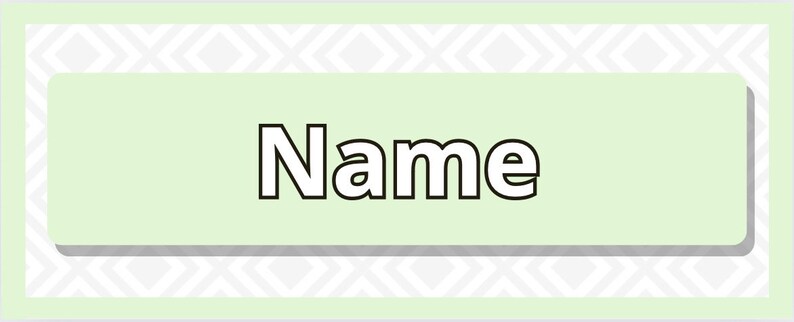Name Labels - Canva Template - Pastel Rainbow - Etsy
