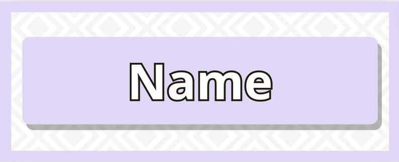 Name Labels - Canva Template - Pastel Rainbow - Etsy