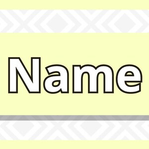 Name Labels - Canva Template - Pastel Rainbow - Etsy