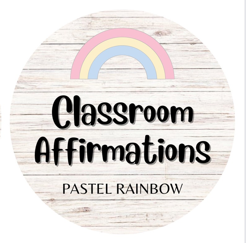 Classroom Affirmations - Pastel Rainbow - Etsy