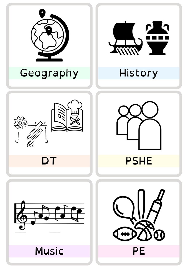 Classroom Visual Timetable - Printable and Editable (canva) - Pastel - Etsy