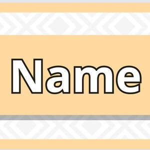 Name Labels - Canva Template - Pastel Rainbow - Etsy