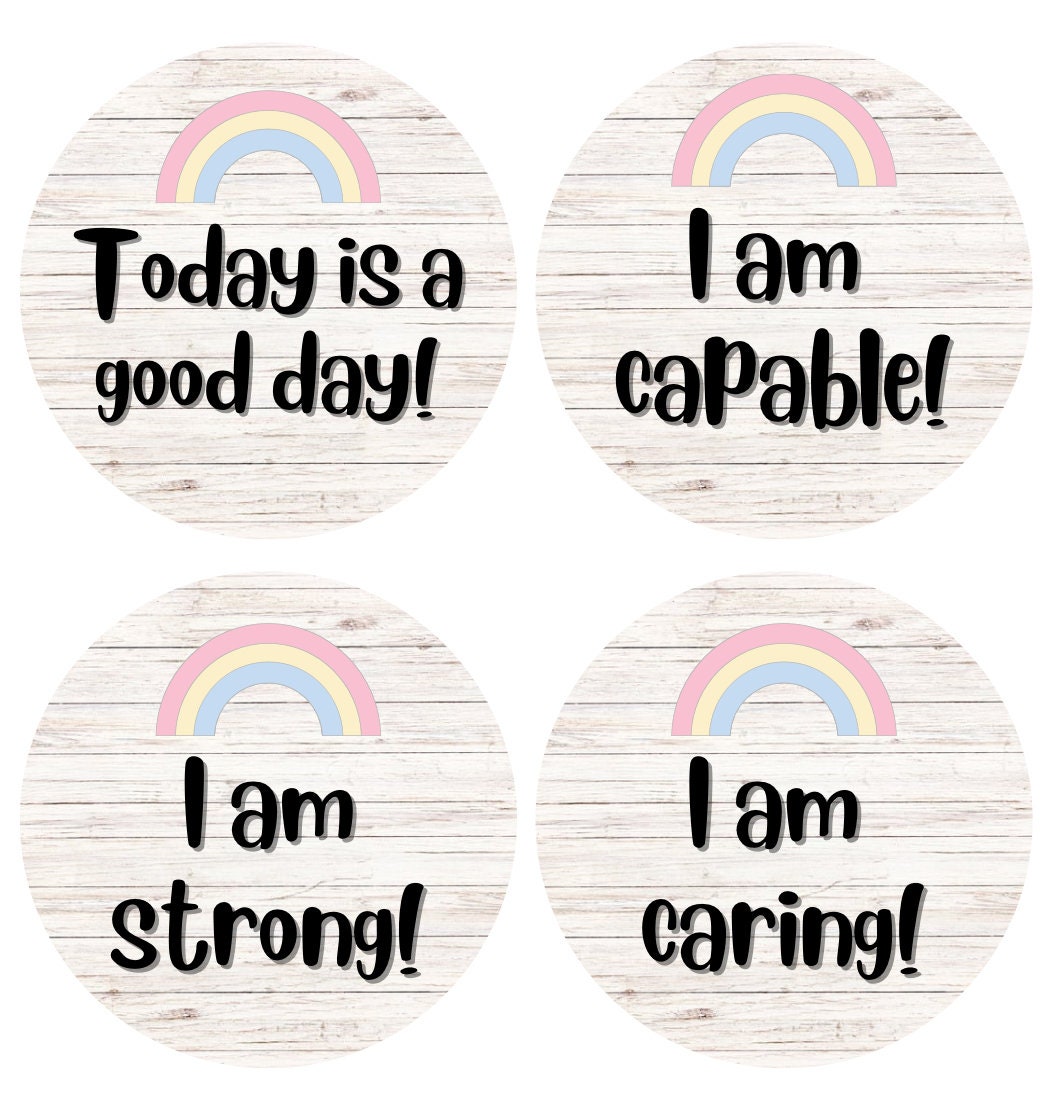 Classroom Affirmations - Pastel Rainbow - Etsy