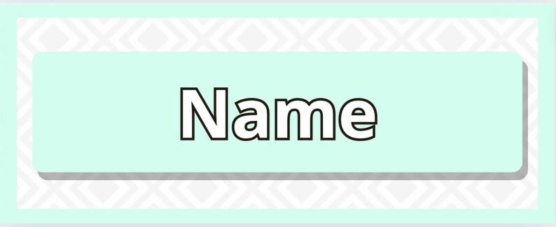 Name Labels - Canva Template - Pastel Rainbow - Etsy