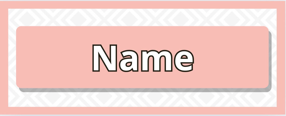 Name Labels - Canva Template - Pastel Rainbow - Etsy