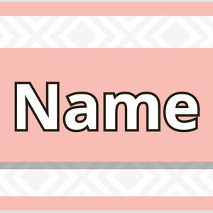 Name Labels - Canva Template - Pastel Rainbow - Etsy