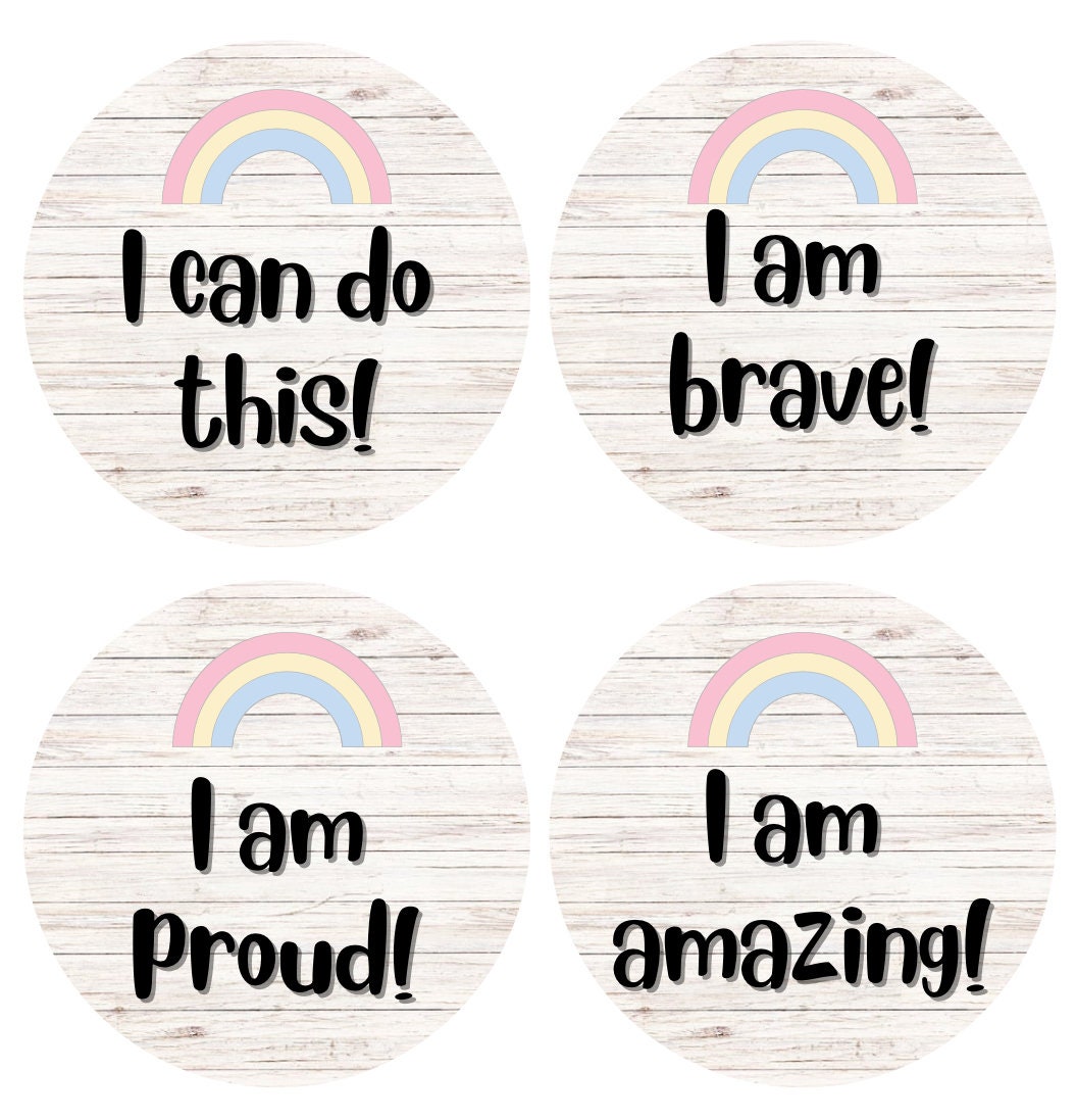 Classroom Affirmations - Pastel Rainbow - Etsy
