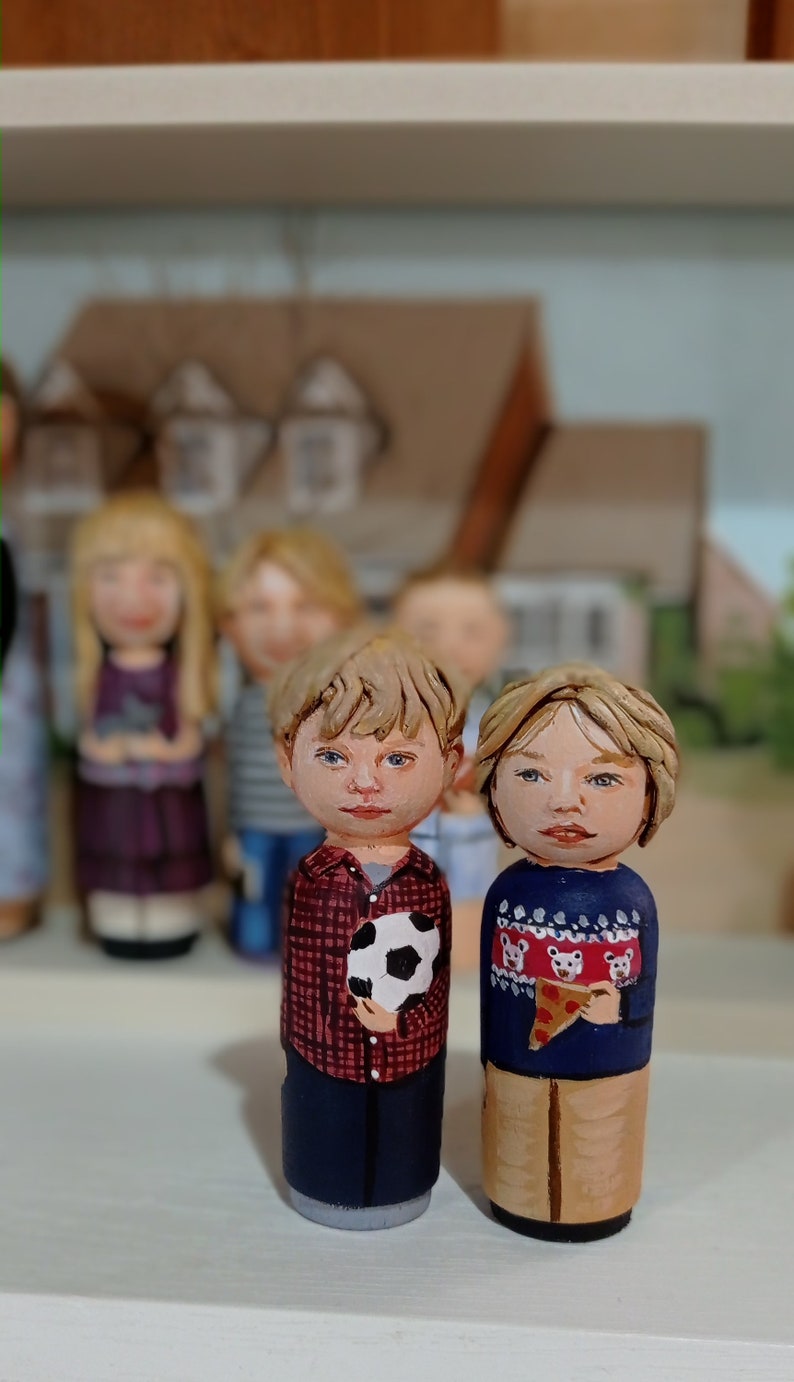 Custom Peg Dolls Large Size4 3/4in 12cm Family - Etsy