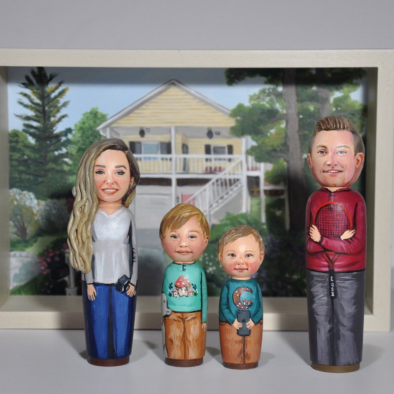Peg People Family - Etsy