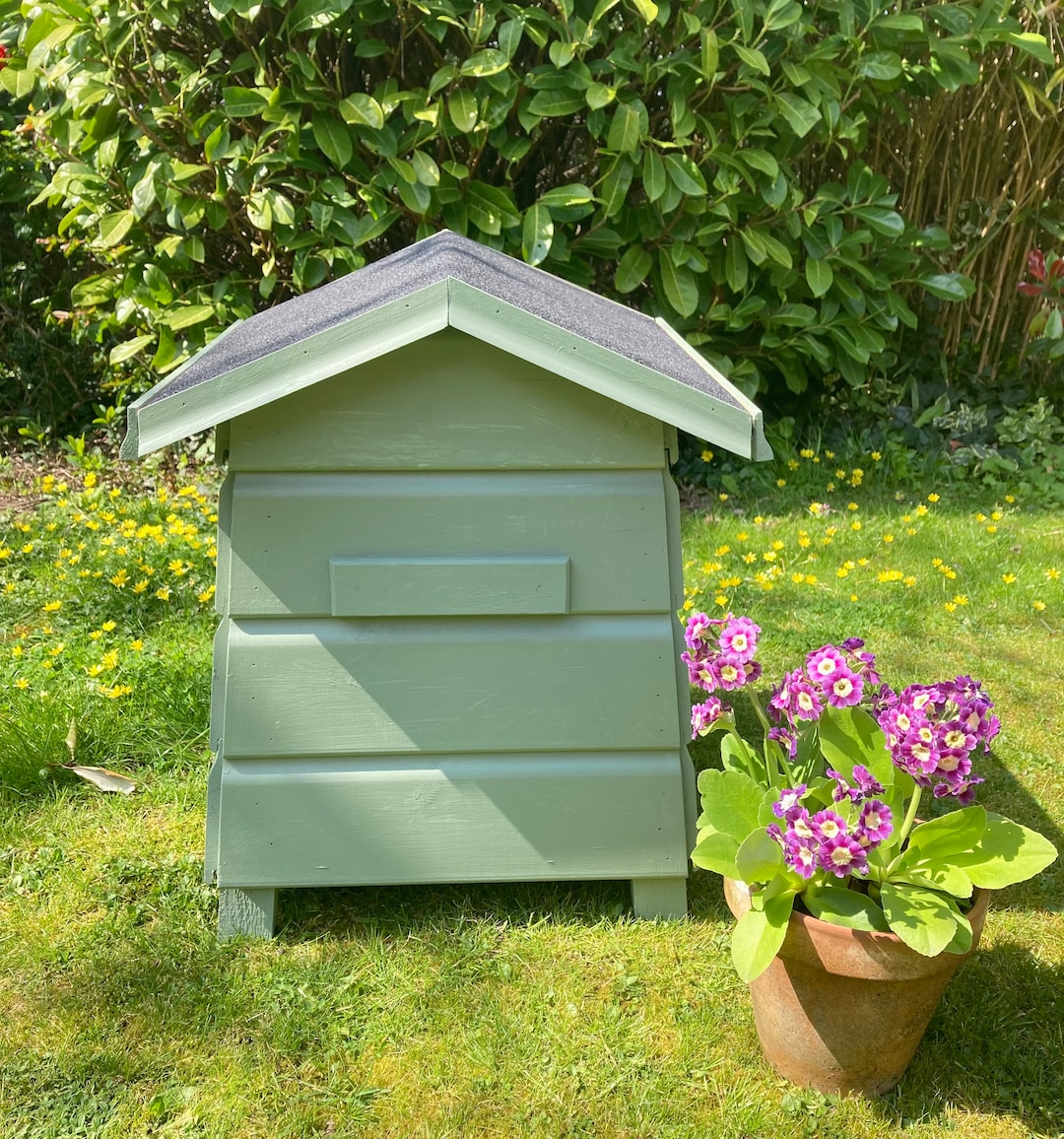 Garden, Storage Box, Rustic, Bee Hive Style, Handmade, Hand Painted in ...