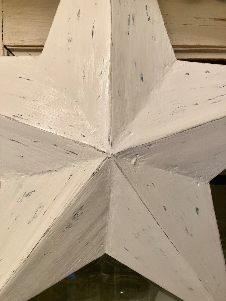 Star, Barn Star, Hand Painted, Rustic, White, Christmas Star ...